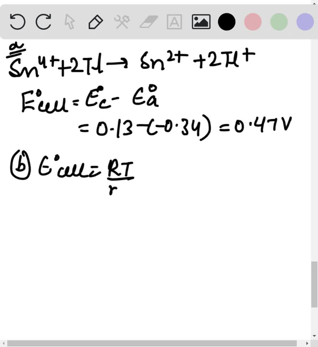 SOLVED:A galvanic cell is constructed as follows. One half-cell consists of a platinum wire ...