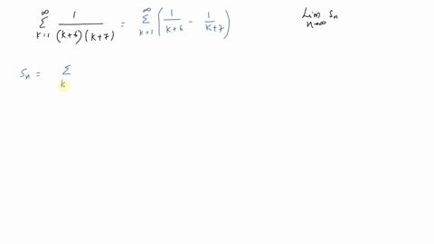 SOLVED:Telescoping series For the following telescoping series, find a formula for the nth term ...