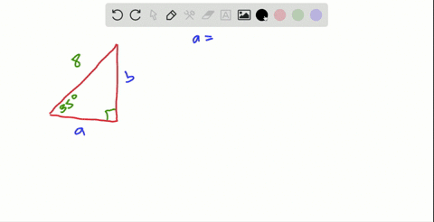 SOLVED:A right triangle has a hypotenuse of length 8 inches. If one angle is 35^∘, find the ...
