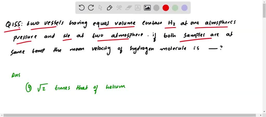 SOLVED:Two vessels having equal volumes contain H2 at one atmosphere pressure and He at two ...