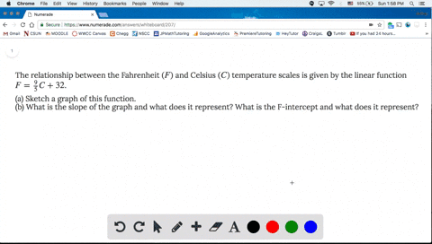 SOLVED:The relationship between the Fahrenheit (F) and Celsius (C ...