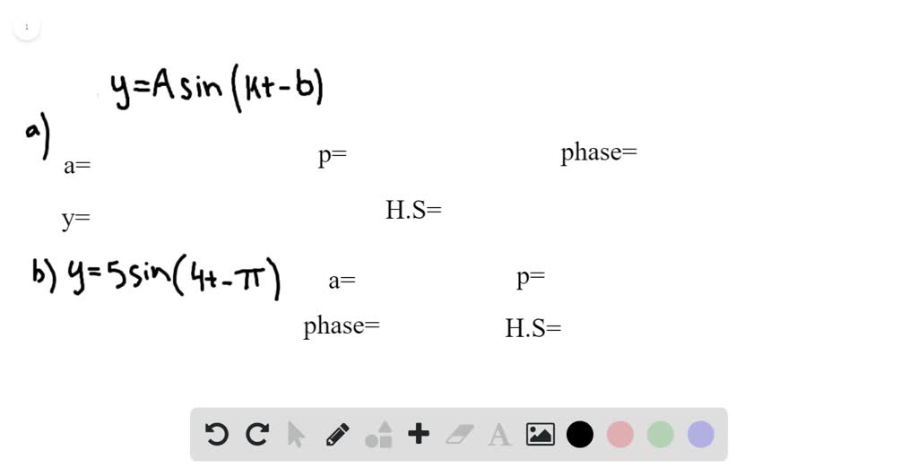 SOLVED:(a) For an object in harmonic motion modeled by y=A sin(k t-b ...