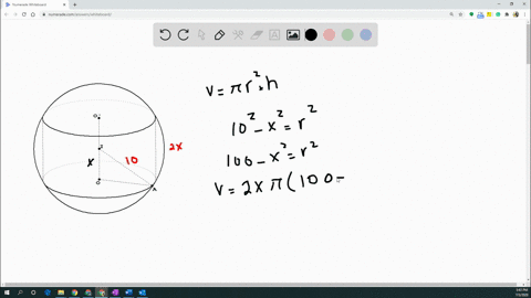 SOLVED:A cylinder with height 12 is inscribed in a sphere with radius ...