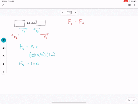 SOLVED:Two identical metal blocks resting on a frictionless horizontal surface are connected by ...