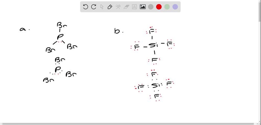 Determine the Lewis structure of (a) PBr3; (b) SiF4; and (c) BF4 ...