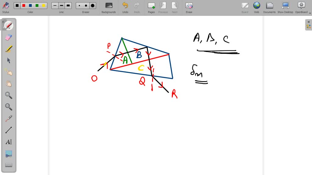 SOLVED:Three glass prism A, B and C of the same refractive index are ...