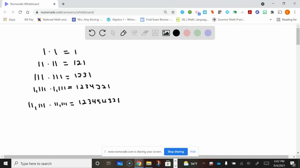 The first five rows of Pascal's triangle appear in the digits of powers ...