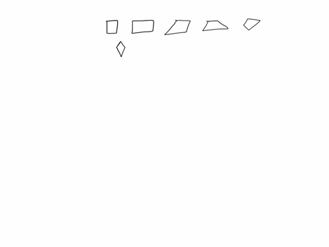 Draw a type of quadrilateral in which only 1 pair opposite...