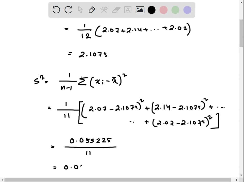 ⏩SOLVED:For Exercise 1.6 on page 33 , compute the sample standard… | Numerade