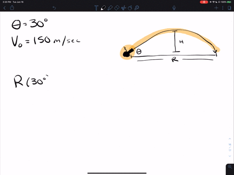 SOLVED:Find the range R and maximum height H of the projectile. The projectile is fired at an ...