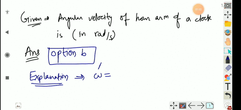 SOLVED:Angular velocity of hour arm of a clock, in rad / s, is: (a) π ...