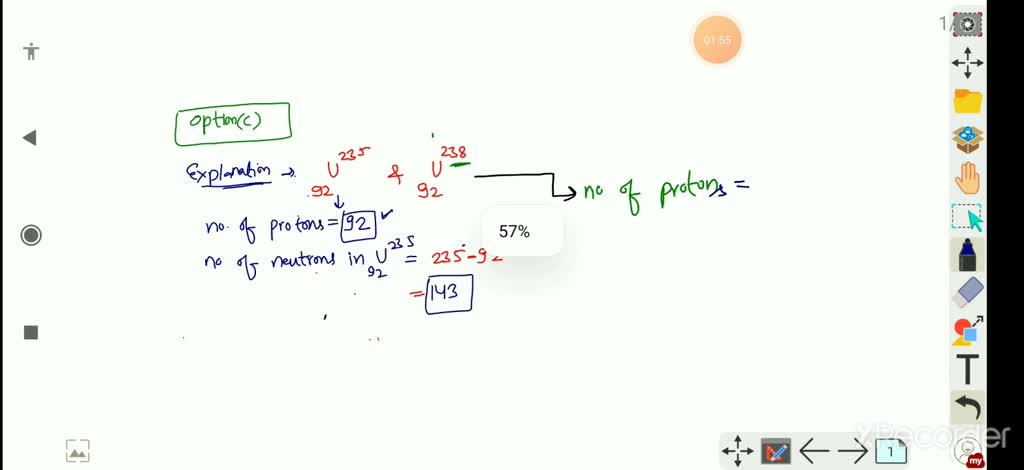 The difference between the atom U^239 and U^238 is that (a) U^238 ...