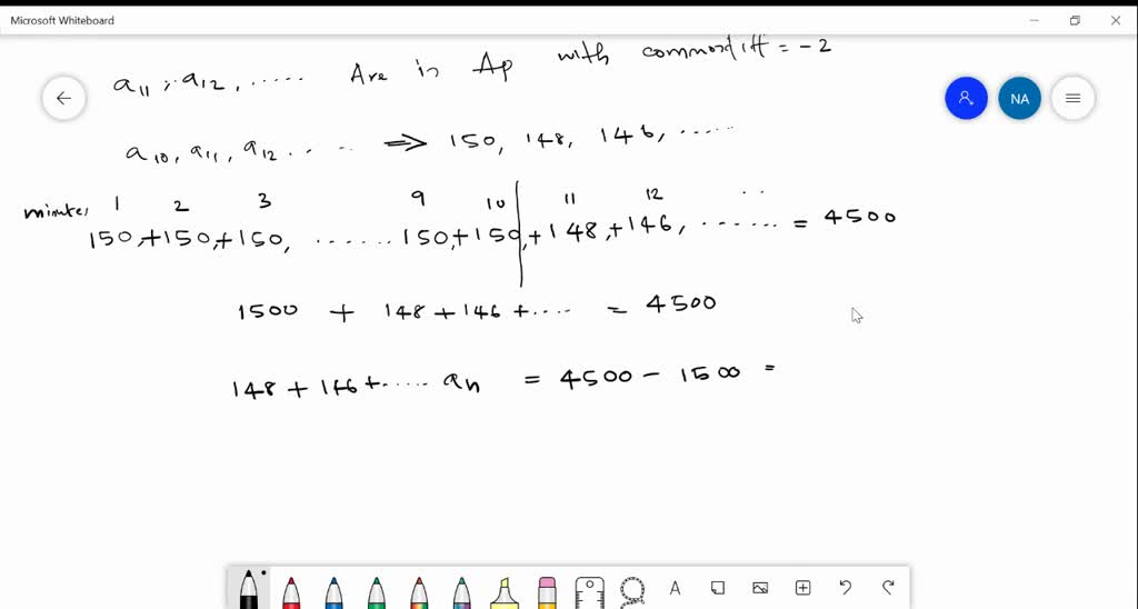 SOLVED:A person is to count 4500 currency notes. Let an denote the ...