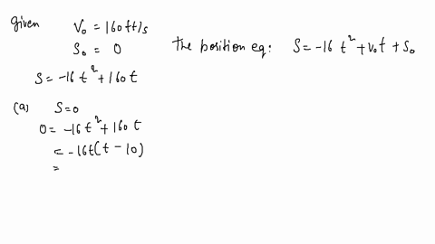 SOLVED:A projectile is fired straight upward from ground level with an initial velocity of 160 ...