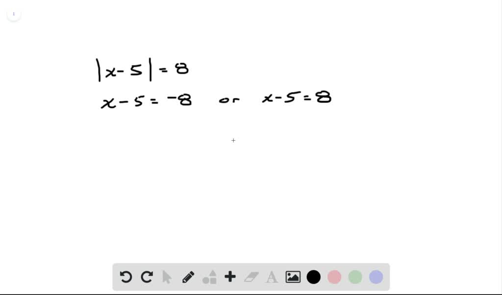 SOLVED Determine The Solution Set For Each Equation x 5 8