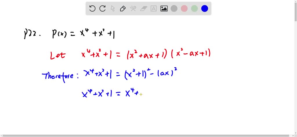 SOLVED:Express the given polynomial as a product of real quadratic ...