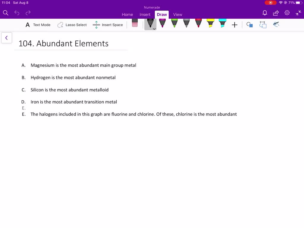 SOLVED Class N Name N chart E Below Elements Of The Human Body Elements The Account For 