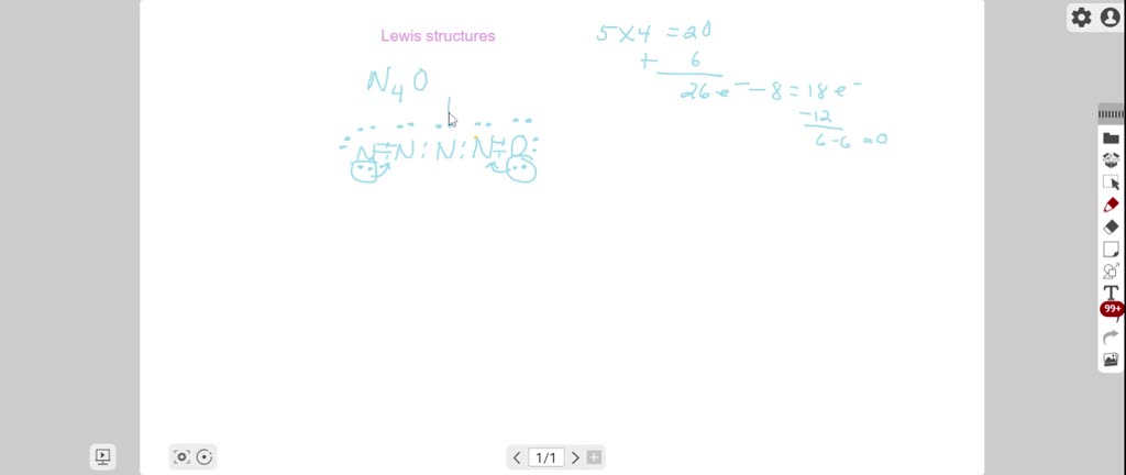 SOLVED:The compound nitrosyl azide, \mathrm{N}_{4} \mathrm{O}, is a ...