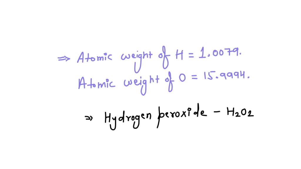 SOLVED:The atomic weight is the weight of an atom of a chemical element ...