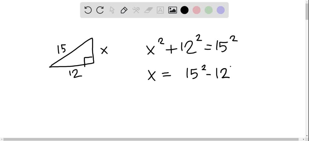 Use the Pythagorean theorem to find the length of the missing side ...