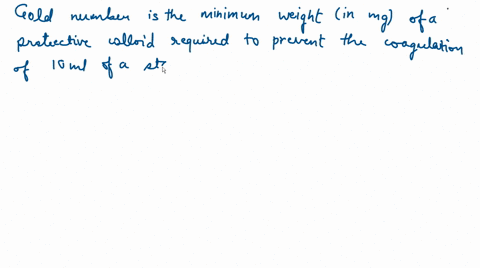 SOLVED:Gold number is a measure of (a) the amount of gold present in ...