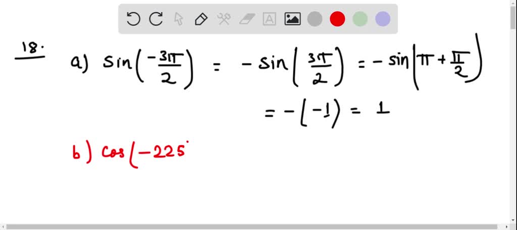 Use una fórmula para ángulos negatives para hallar el valer exact (a ...