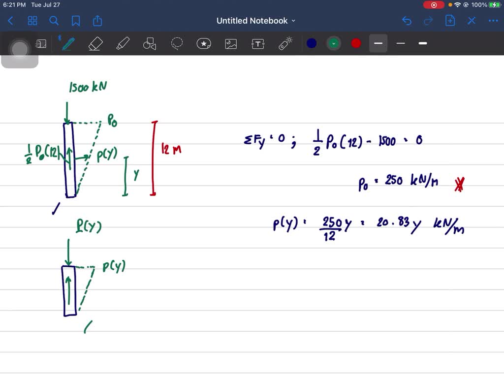 SOLVED: The weight of the kentledge exerts an axial force of P=1500 kN ...
