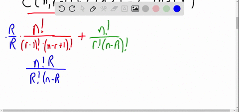 SOLVED:Show that C(n, r-1)+C(n, r)=C(n+1, r) . Interpret this formula in terms of Pascal's triangle.