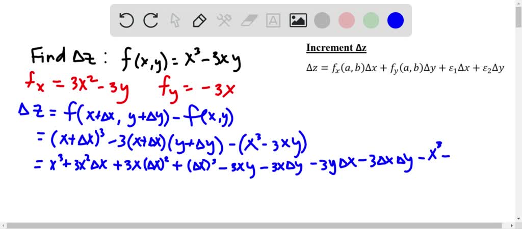SOLVED:Find the increment Δz and write it in the form given in Theorem ...