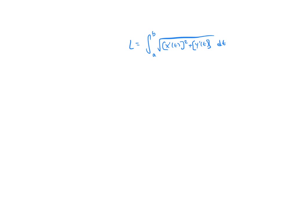 SOLVED:Set up an integral that represents the length of the part of the parametric curve shown ...