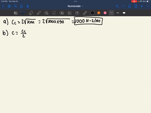 ⏩SOLVED:Calculate the frequency of damped oscillation of the system… | Numerade