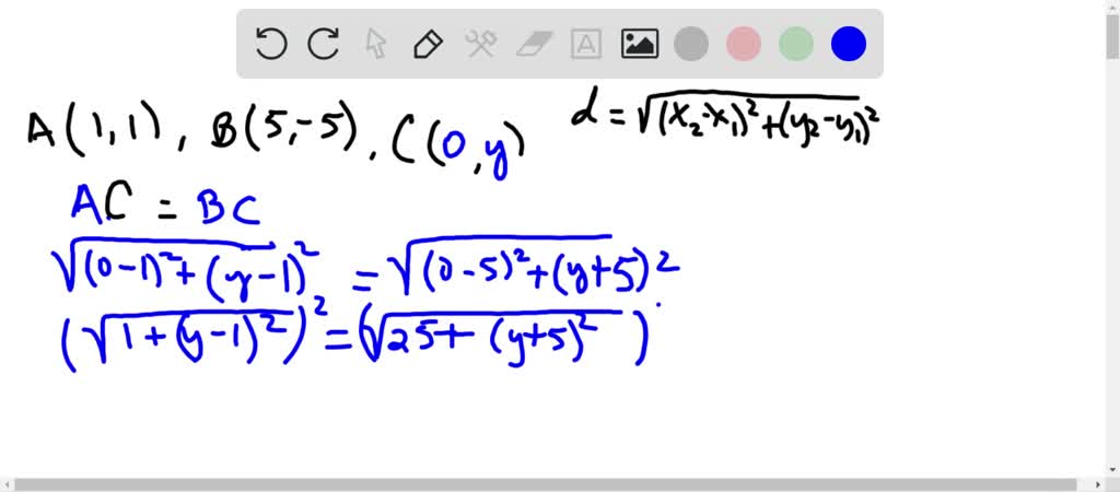 SOLVED: Distance Formula In these exercises we use the Distance Formula ...