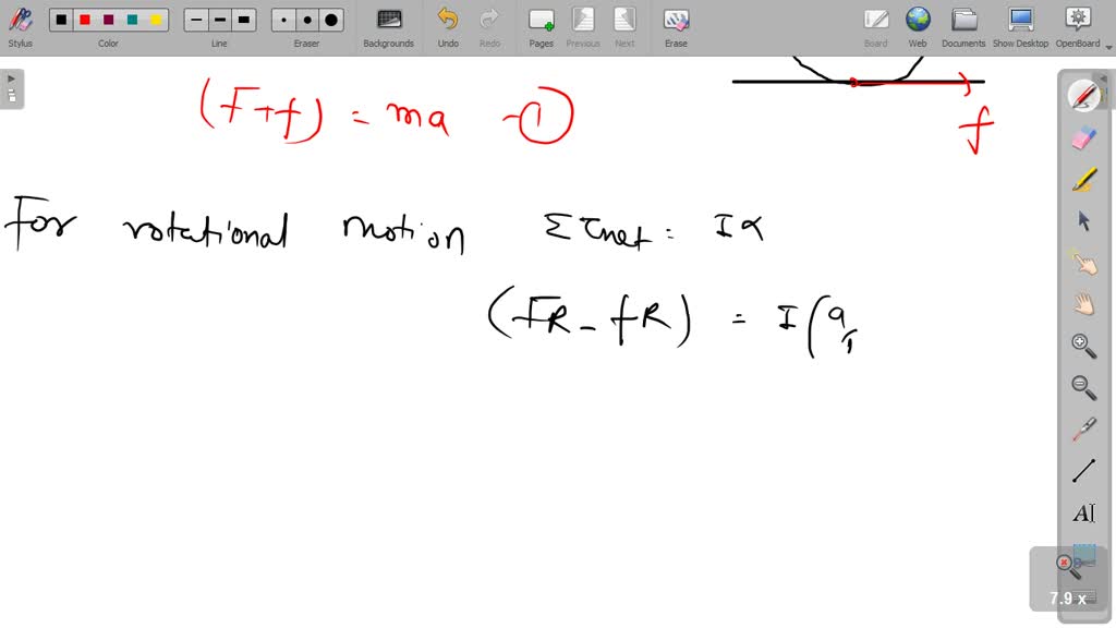 SOLVED:A tangential force F acts at the top of a thin spherical shell ...