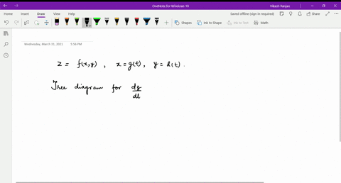 SOLVED:In Exercises 13-24 , draw a tree diagram and write a Chain Rule formula for each ...