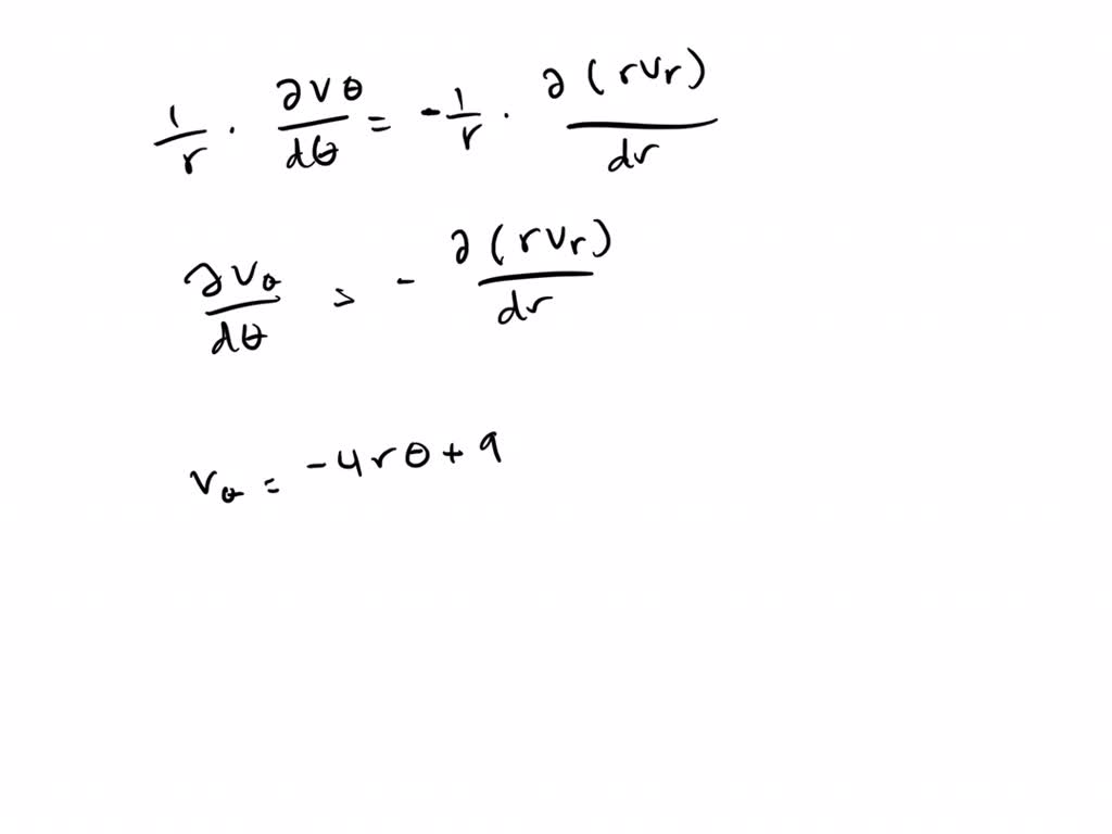 ⏩SOLVED:The radial velocity component in an incompressible,… | Numerade