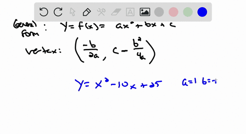 For each quadratic function, complete the square and find the vertex and the line of symmetry of ...