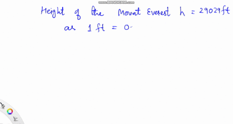 ⏩SOLVED:Mount Everest has a height of 29,029 ft above sea level ...