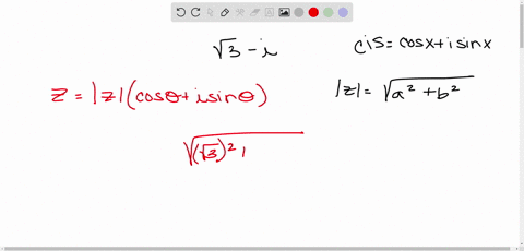 SOLVED:Write the complex number in polar form, r cis \theta. 1-i
