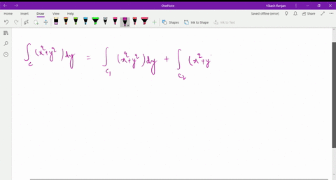 ⏩SOLVED:Find the line integrals along the given path C ∫C(x^2+y^2) d ...