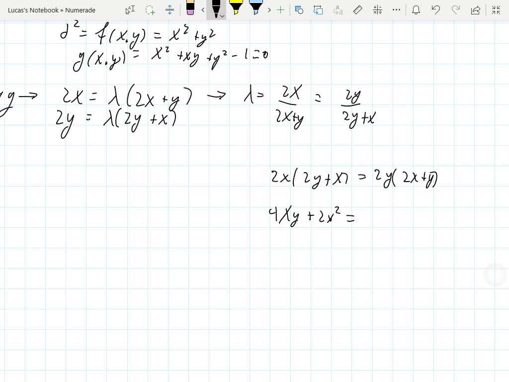 SOLVED Find The Points On The Curve X2 Xy Y2 1 In The Xy plane