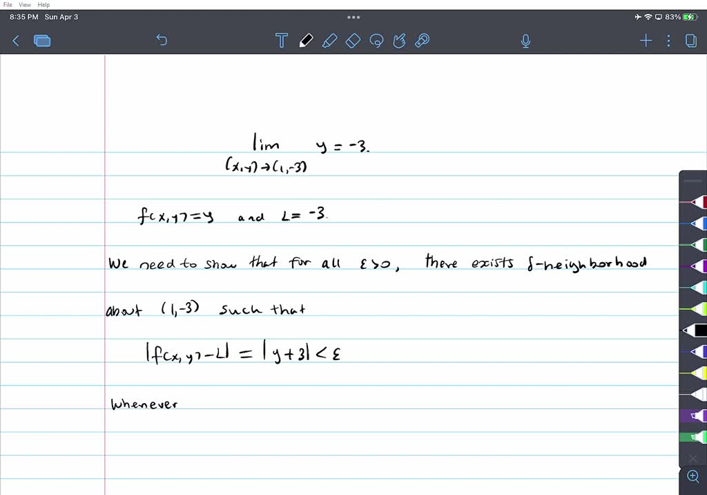 SOLVED:In Exercises 1-4, use the definition of the limit of a function ...