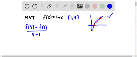 SOLVED:Verify that the function satisfies the hypotheses of the Mean Value Theorem on the given ...