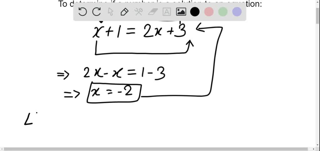 SOLVED:How do you determine if a number is a solution of an equation?