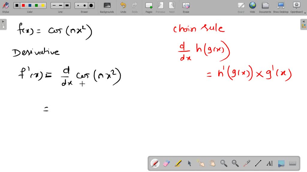 SOLVED:Find the derivative of the function. f(x)=cosπx^2