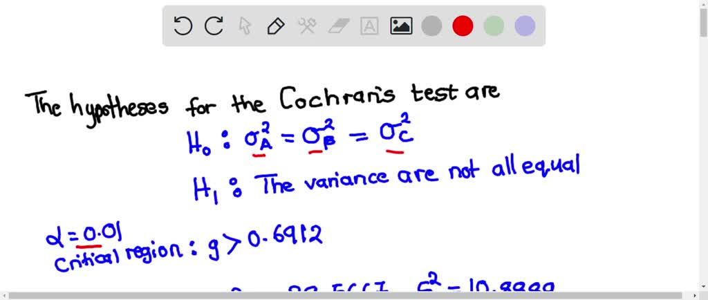 In the previous example, perform a test to determine if there is ...