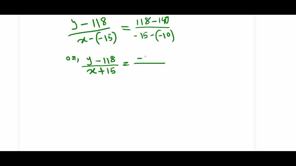 SOLVED:(a) Draw a scatter plot. (b) Select two points from the scatter plot, and find an ...