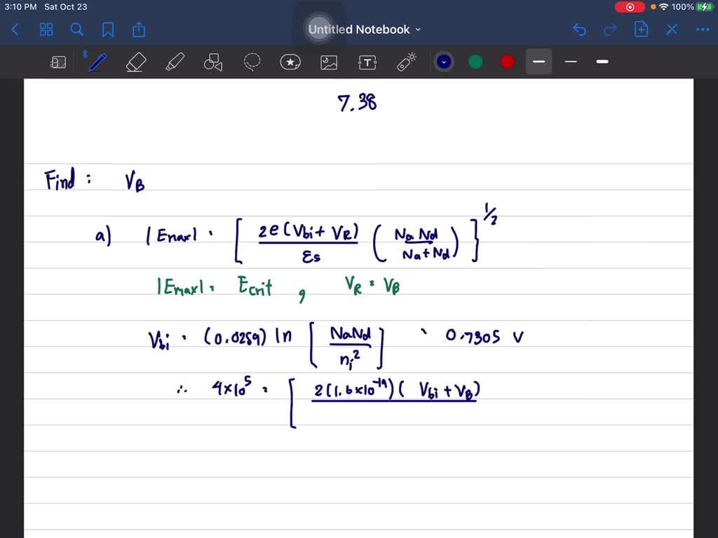 (a) A symmetrically doped silicon pn junction diode has doping ...