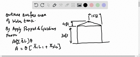 SOLVED:Determine the outside surface area of the storage tank.