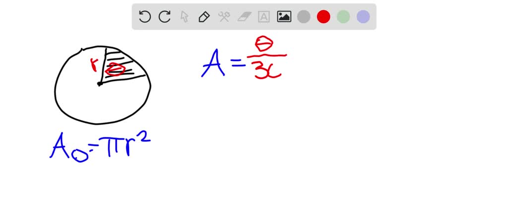 SOLVED:The area A of a sector of a circle with radius r and central ...
