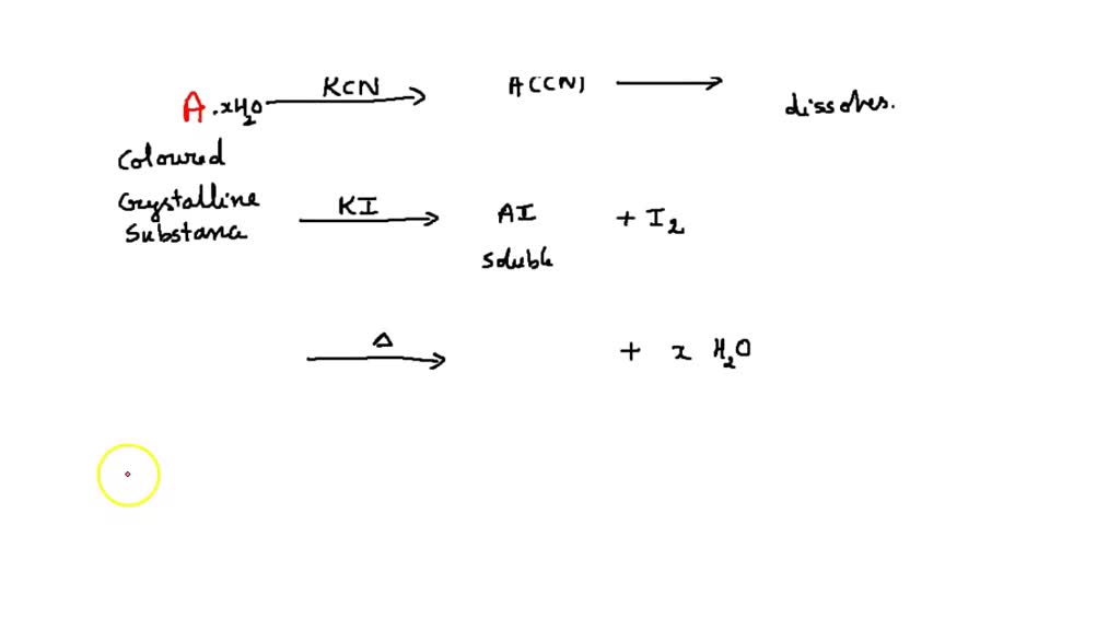SOLVED:A is a coloured crystalline solid which is easily soluble in ...